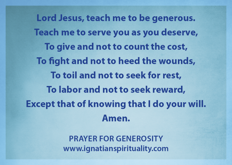 Prayer for Generosity Archives - Ignatian Spirituality